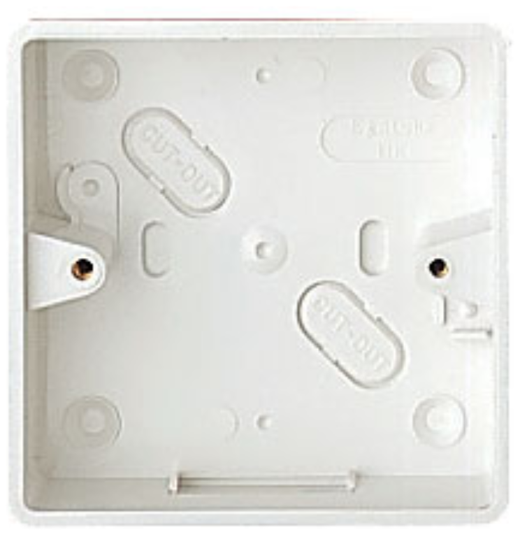 MK ELECTRIC Box, Switch&Socket 1 Entry 1 Gang, Round Corners, 32mm ...