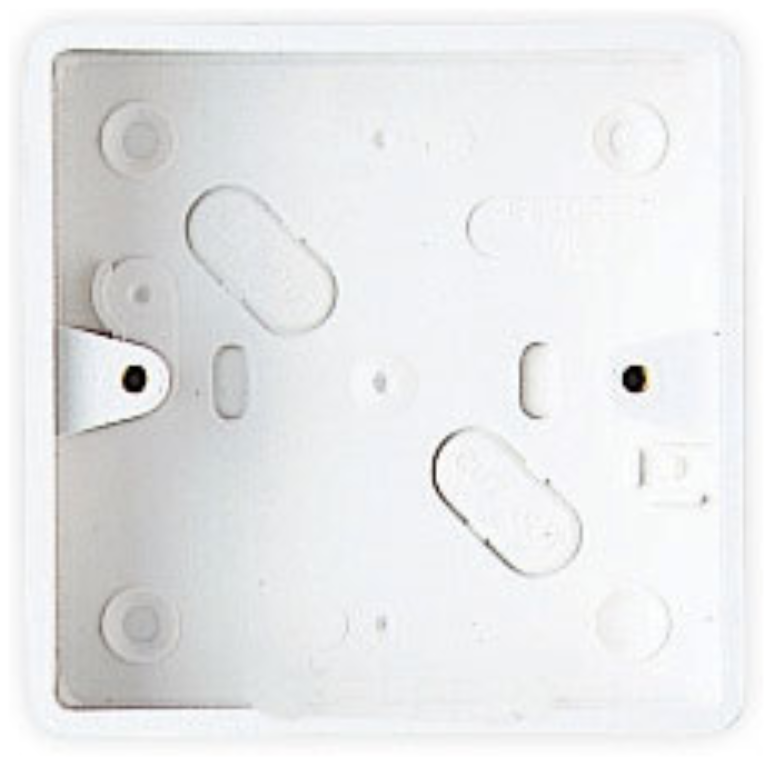 MK ELECTRIC Box, Switch&Socket 1 Entry 1 Gang, Round Corners, 25mm ...