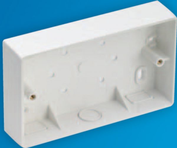 FALCON TRUNKING Box, 2 Gang Surface Universal Entry, Radius Corner ...